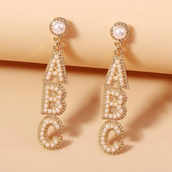 A+ Boutique | Jewelry | Abc Letter Earrings | Poshmark
